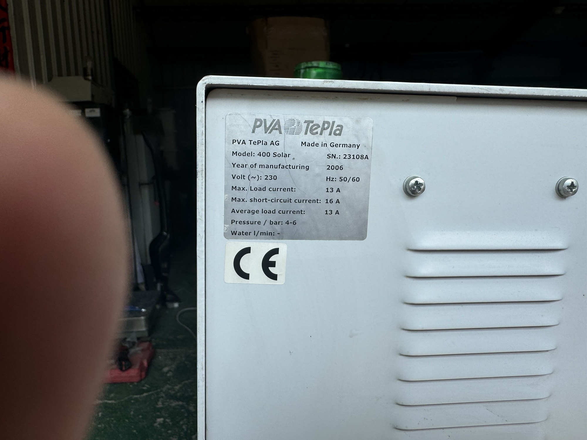 PVA TePla AG400 Solar plasma ashing machine. The cleaning machine is in ...