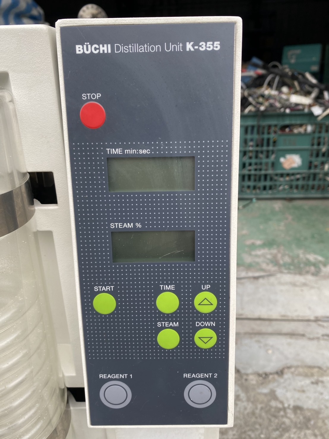 BUCHI Model K355 Kjeldahl Nitrogen Distillation Instrument, power-on ...