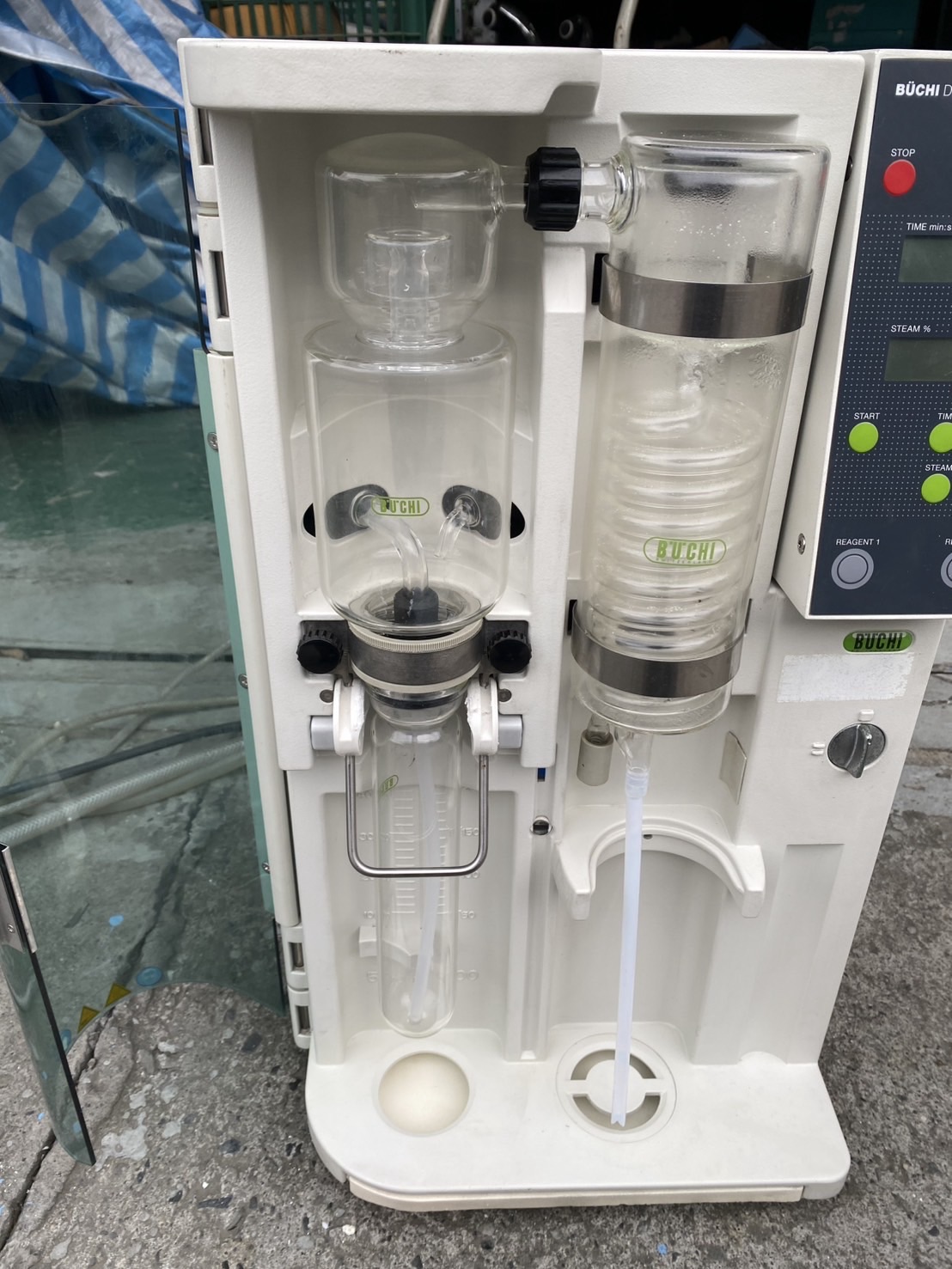 BUCHI Model K355 Kjeldahl Nitrogen Distillation Instrument, power-on ...