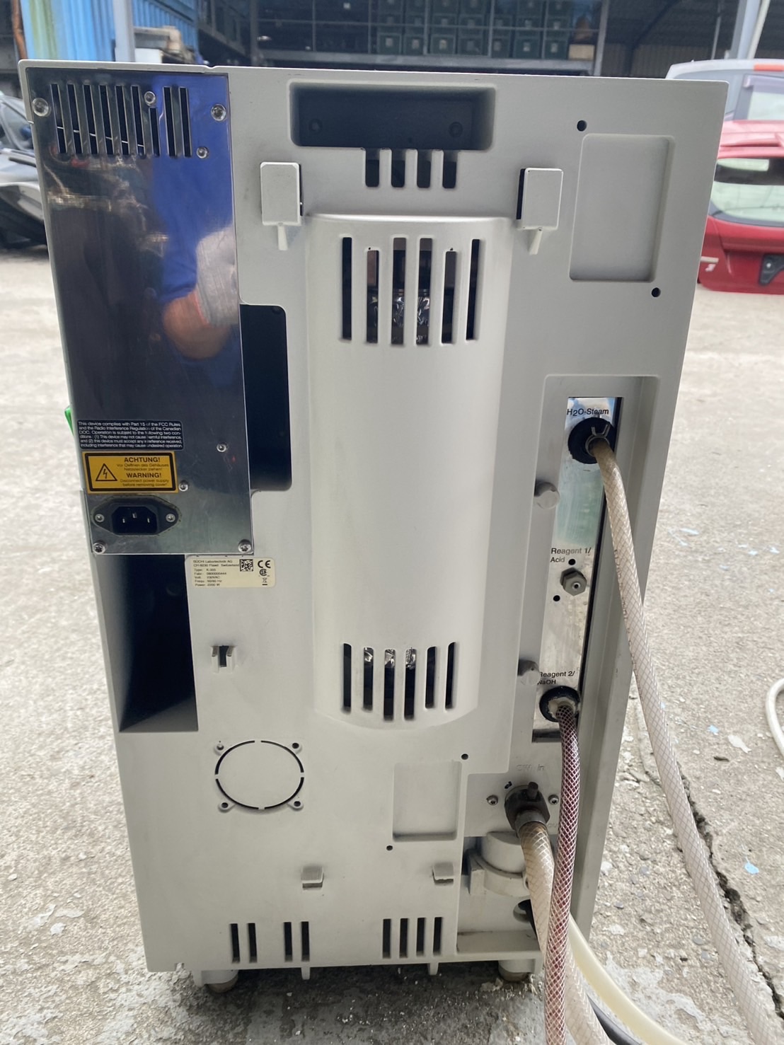 BUCHI Model K355 Kjeldahl Nitrogen Distillation Instrument, power-on ...